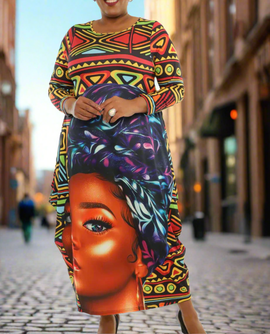Graphic Print Maxi Dress – Slash Tags Boutique