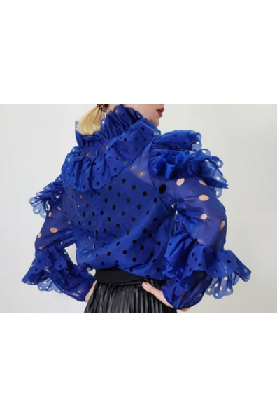 High Neck Ruffle Blouse – Slash Tags Boutique